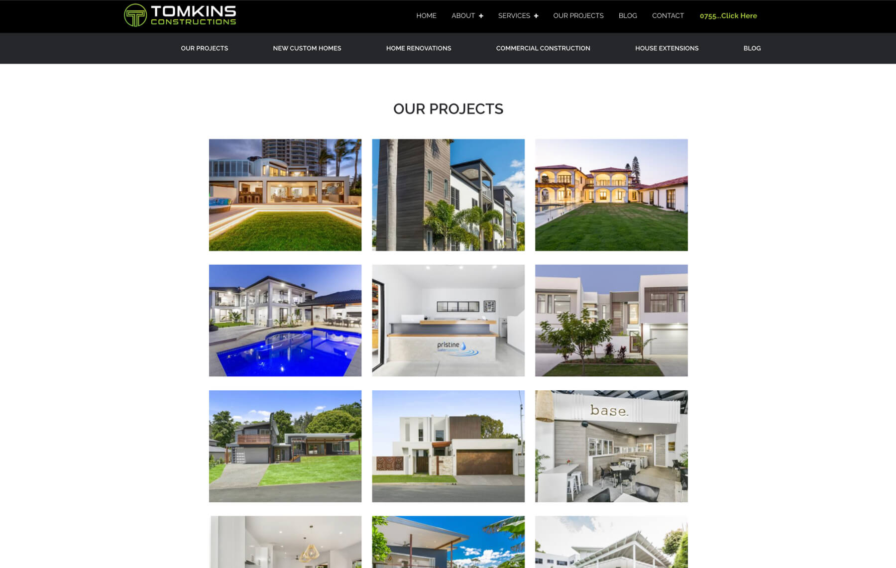 Tomkins Constructions ⋆ Portfolio ⋆ Thrive Digital Gold Coast
